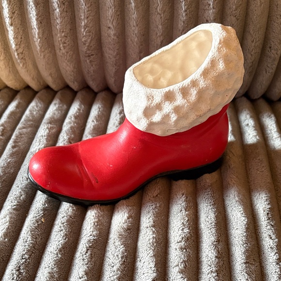 Holiday | Vintage Christmas Santa Boot 1965 Atlantic Mold Ceramic ...